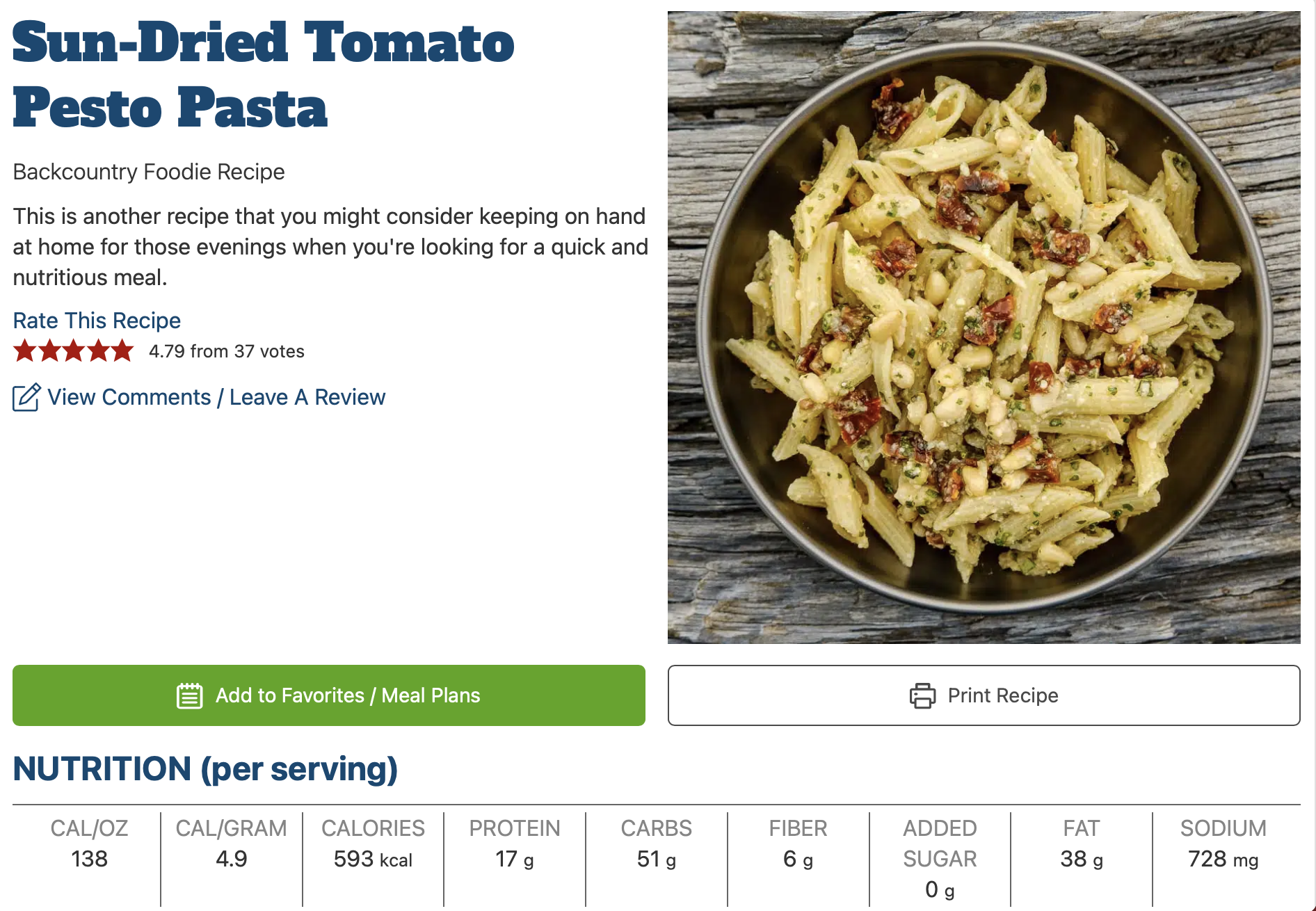 Putting Together a Backpacking Meal Plan Using Backcountry Foodie - The ...